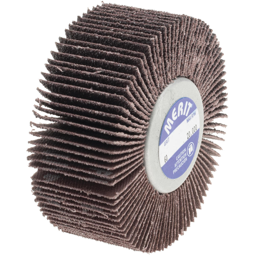 Merit Abrasives - Mounted Flap Wheel: 2-1/2" Dia, 1" Face Width, 60 ...