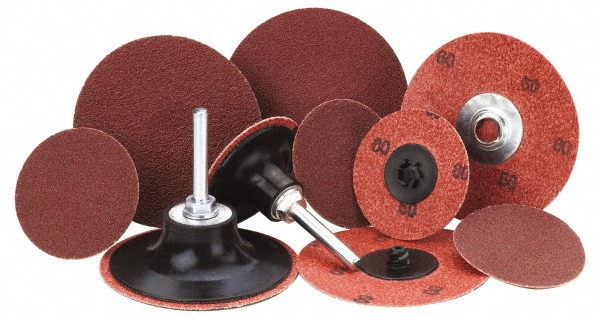Merit Abrasives - Quick-Change Disc: Type R, 3" Dia, 24 Grit, Aluminum ...
