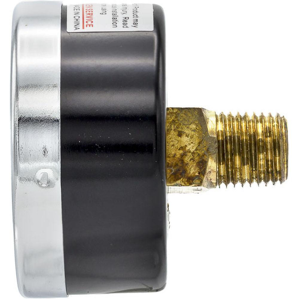 PIC Gauges - Pressure Gauge: 2" Dial Dia, 0 to 160 psi, 1/4" MNPT, Center Back Mount | MSC Direct