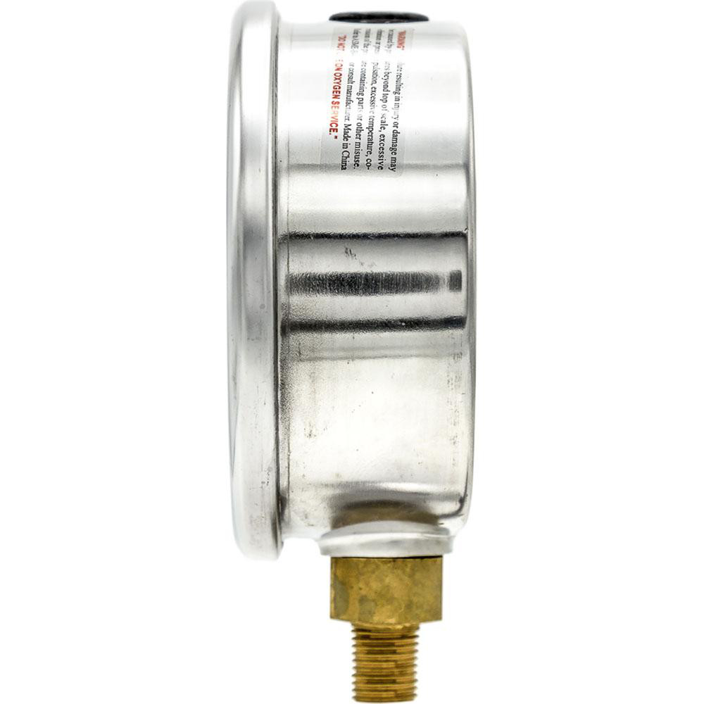 PIC Gauges - Pressure Gauge: 4" Dial Dia, 0 to 1,000 psi, 1/4" MNPT, Lower Mount | MSC Direct