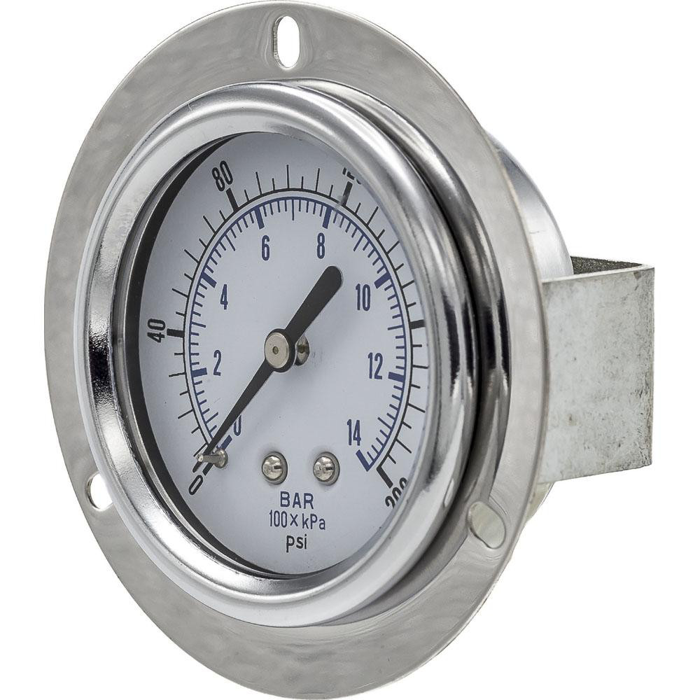 PIC Gauges - Pressure Gauge: 2-1/2" Dial Dia, 0 to 200 psi, 1/8" NPT ...
