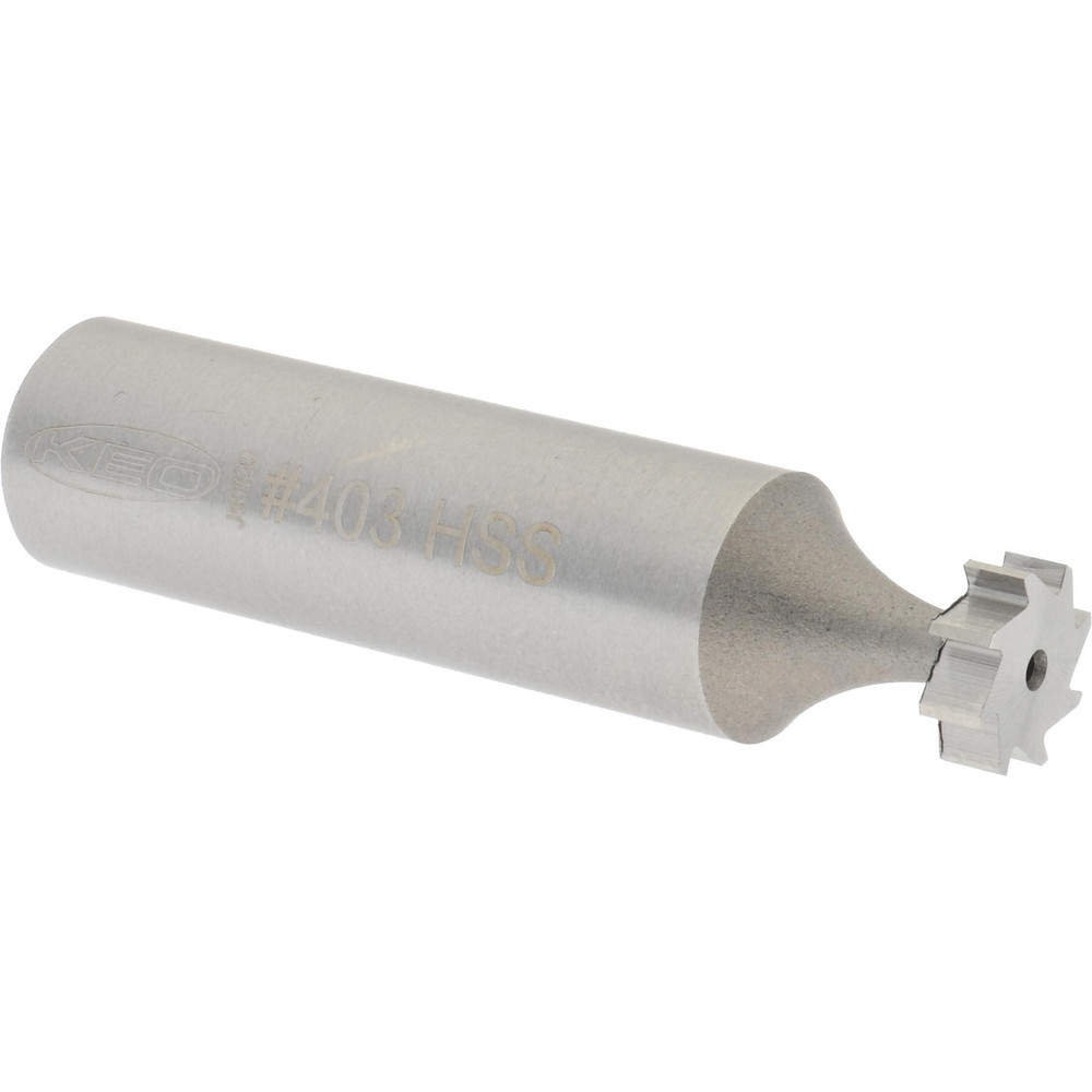 Keo - Woodruff Keyseat Cutter: 3/8" Cut Dia, 1/8" Cut Width, 1/2" Shank ...