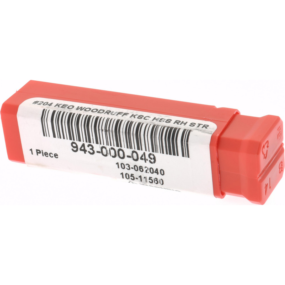 Keo - Woodruff Keyseat Cutter: 1/2" Cut Dia, 1/16" Cut Width, 1/2 ...