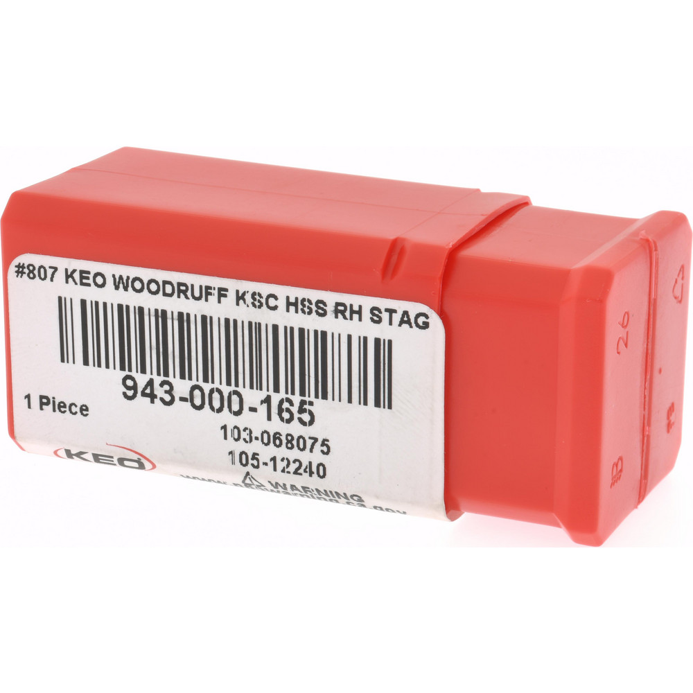 Keo - Woodruff Keyseat Cutter: 7/8" Cut Dia, 1/4" Cut Width, 1/2" Shank ...