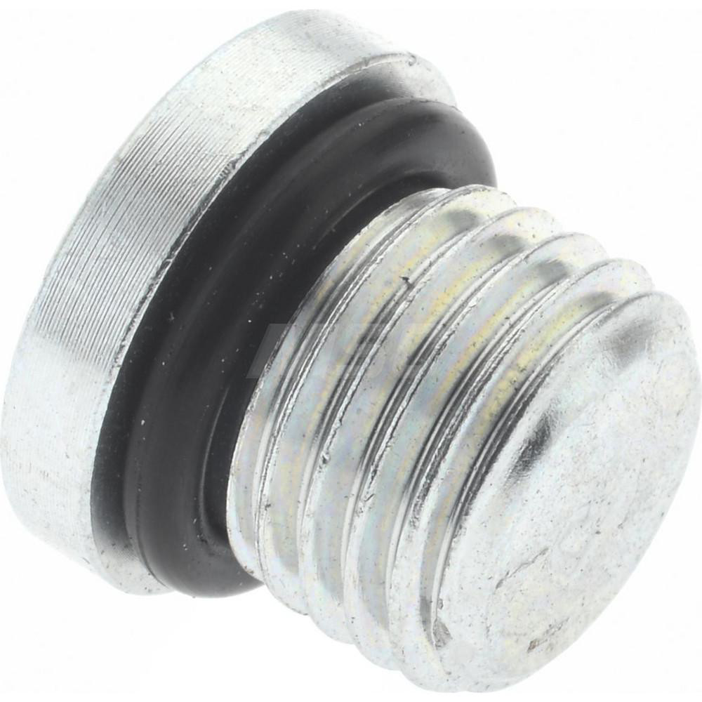 Parker - Industrial Pipe Hex Socket Plug: 7/16-20 Male Thread, Male ...