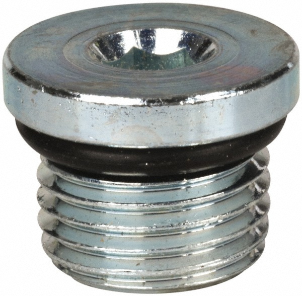 Parker - Industrial Pipe Hex Socket Plug: 1/2-20 Male Thread, Male ...