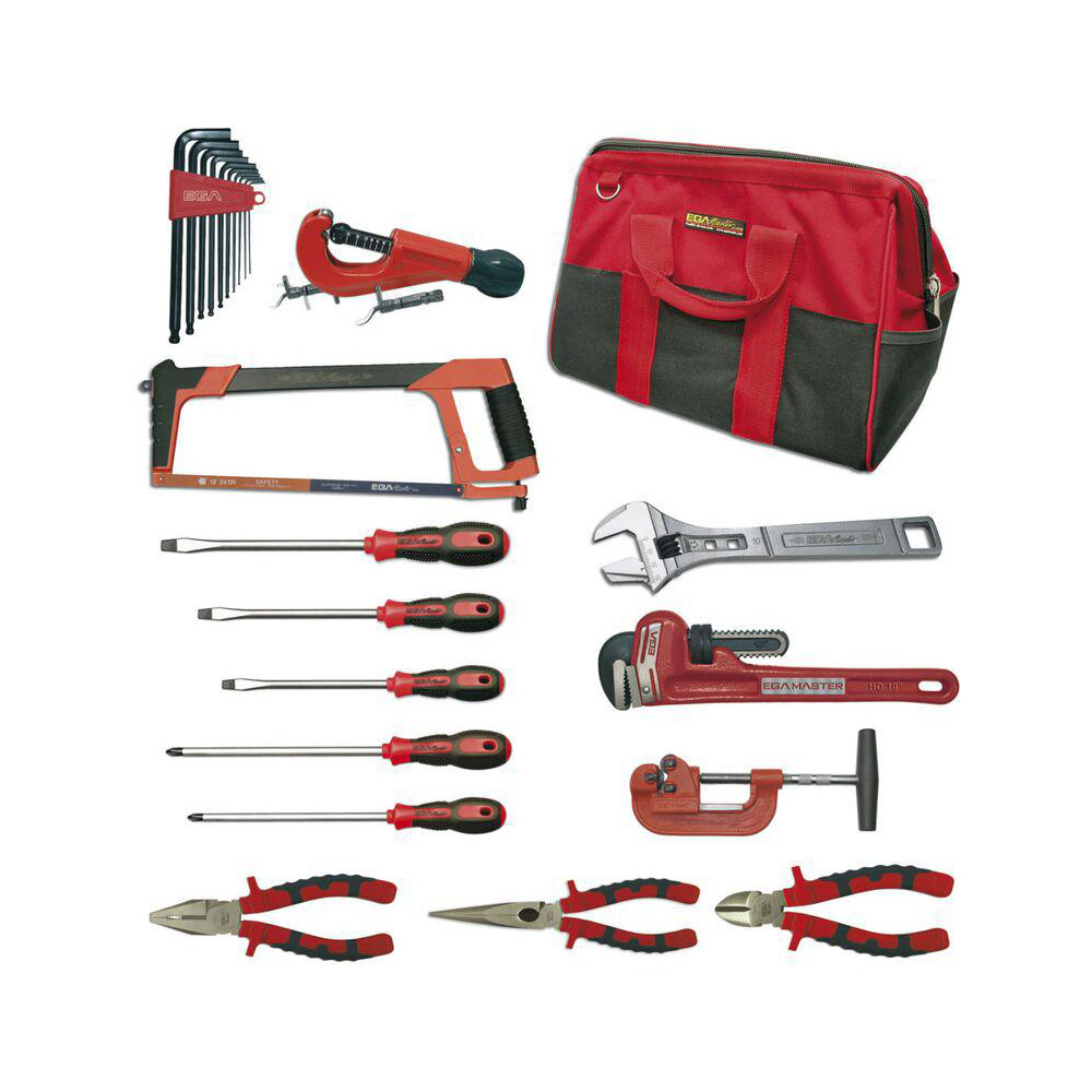 EGA Master - Plumbing & Conditioned Air Tool Set: 24 Pc | MSC Direct