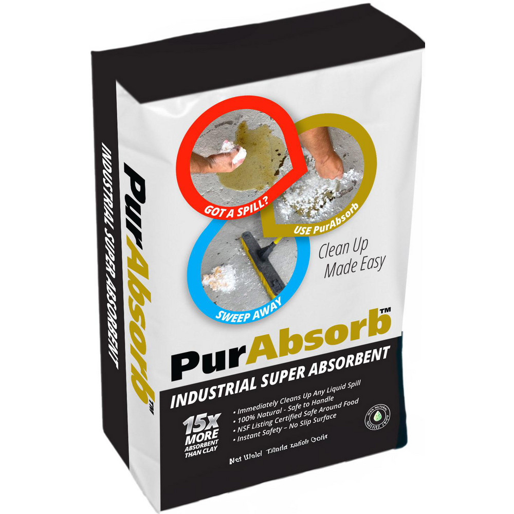 PurAbsorb - Absorbent: 10 lb Bag, Particulate, Absorbs more liquid than ...