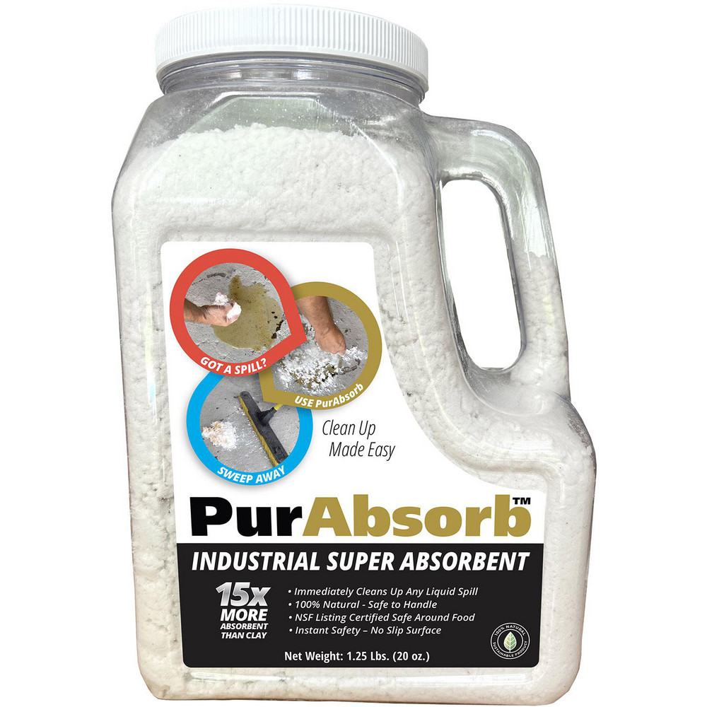 PurAbsorb - Absorbent: 1.2 lb Bottle, Particulate, Absorbs more liquid ...
