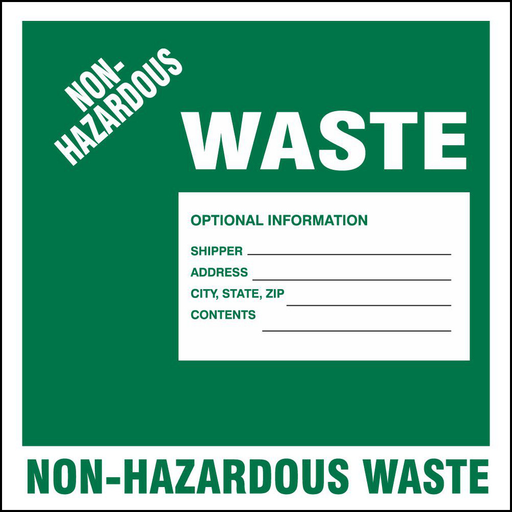 PRO-SAFE - 1 Qty Non-Hazardous Waste Roll-Fed Label | MSC Direct