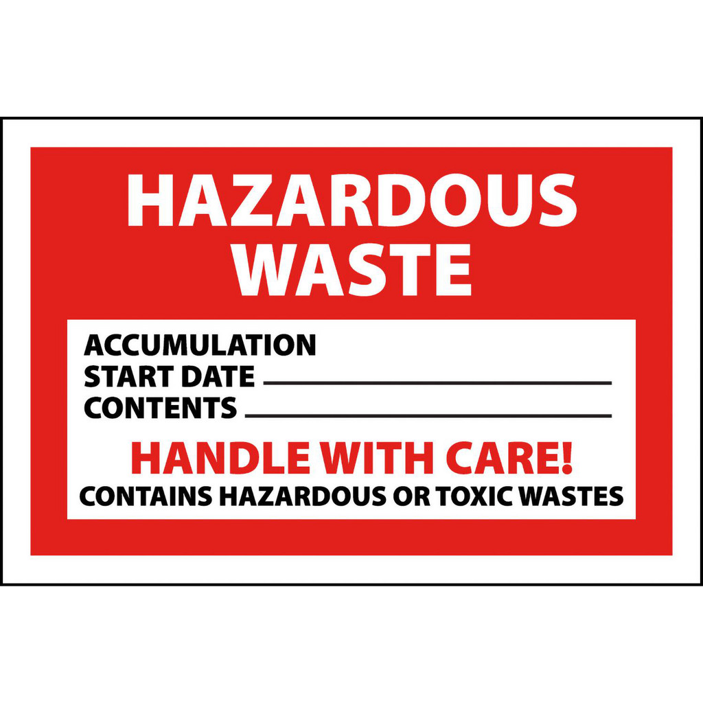 PRO-SAFE - 25 Qty Hazardous Waste - Accumulation Roll-Fed Label | MSC ...