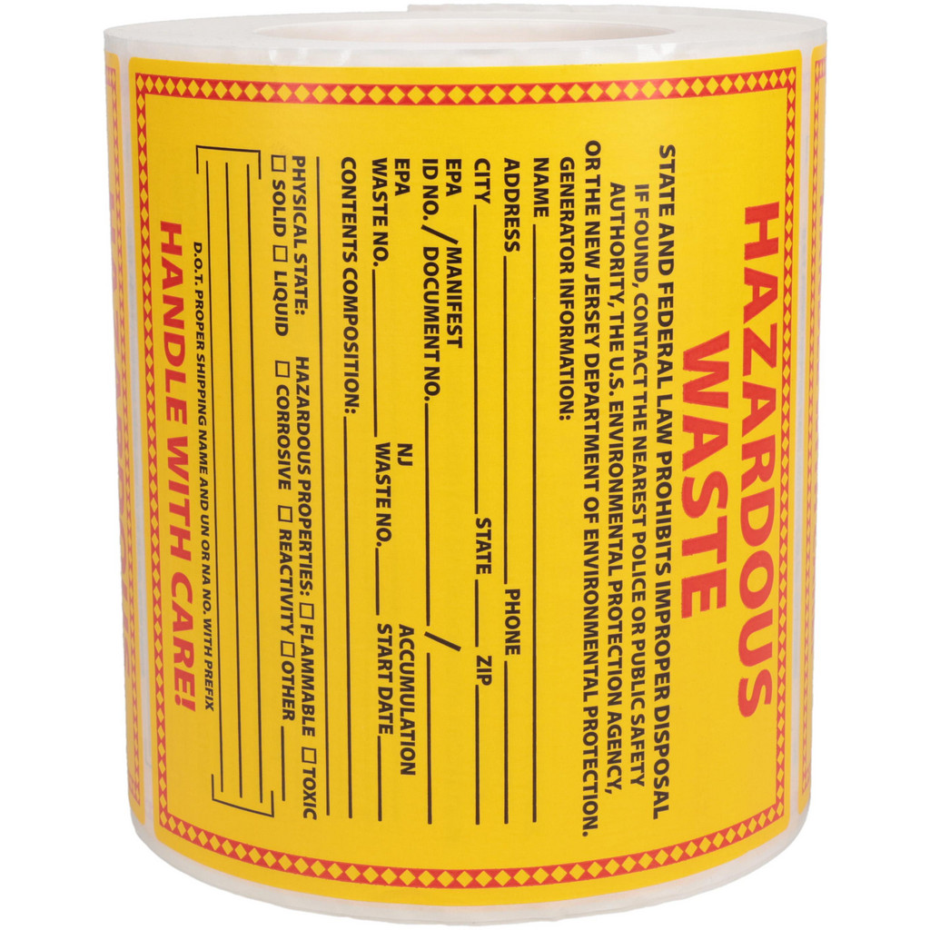 PRO-SAFE - 1 Qty Hazardous Waste - State Roll-Fed Label | MSC Direct