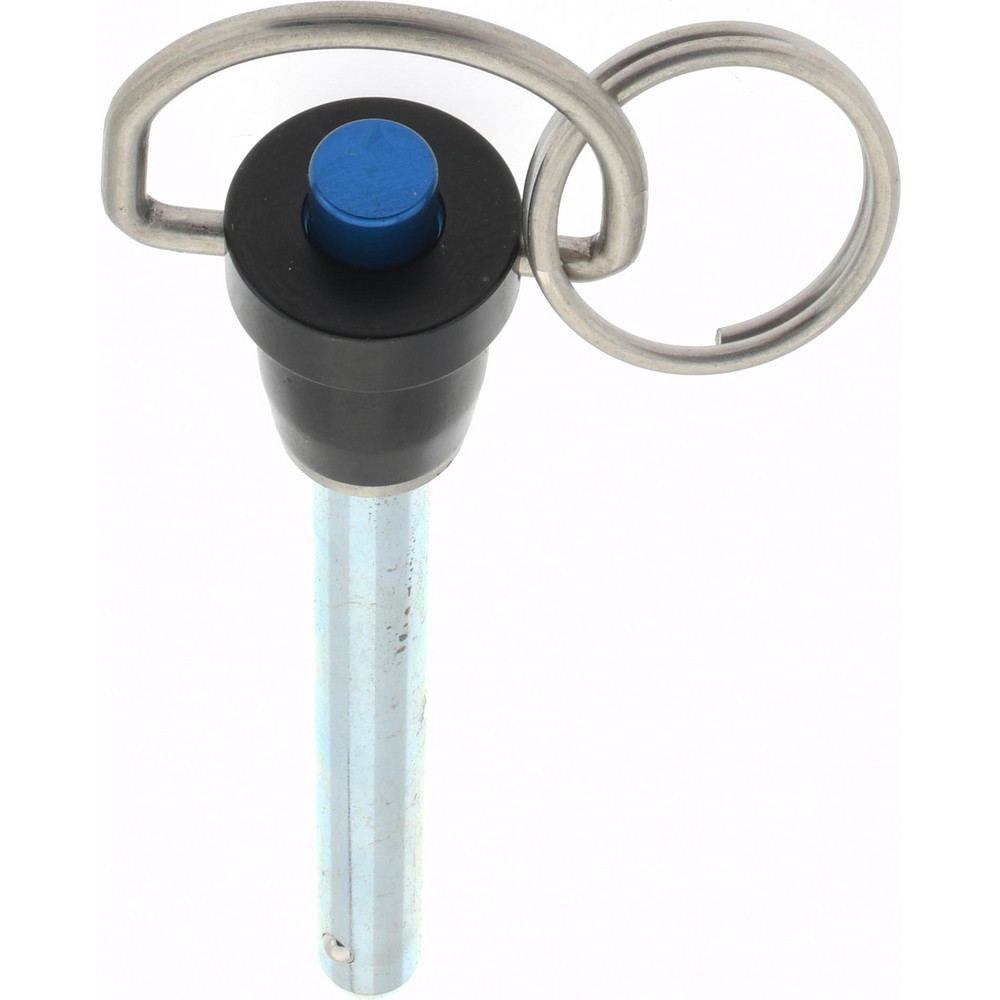 Gibraltar - Quick-Release Pin: Ring Handle, 1/4" Pin Dia, 2" Usable ...