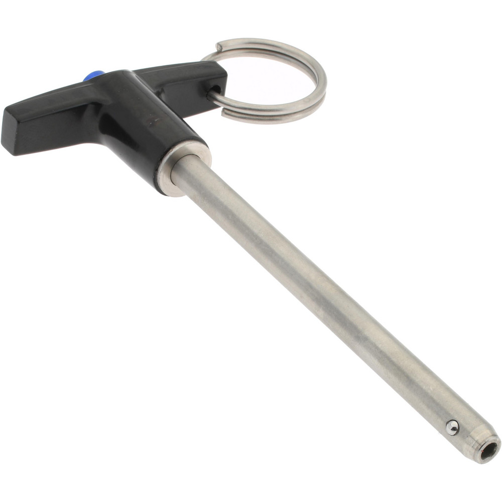 Gibraltar - Quick-Release Pin: T-Handle, 1/4" Pin Dia, 3" Usable Length ...