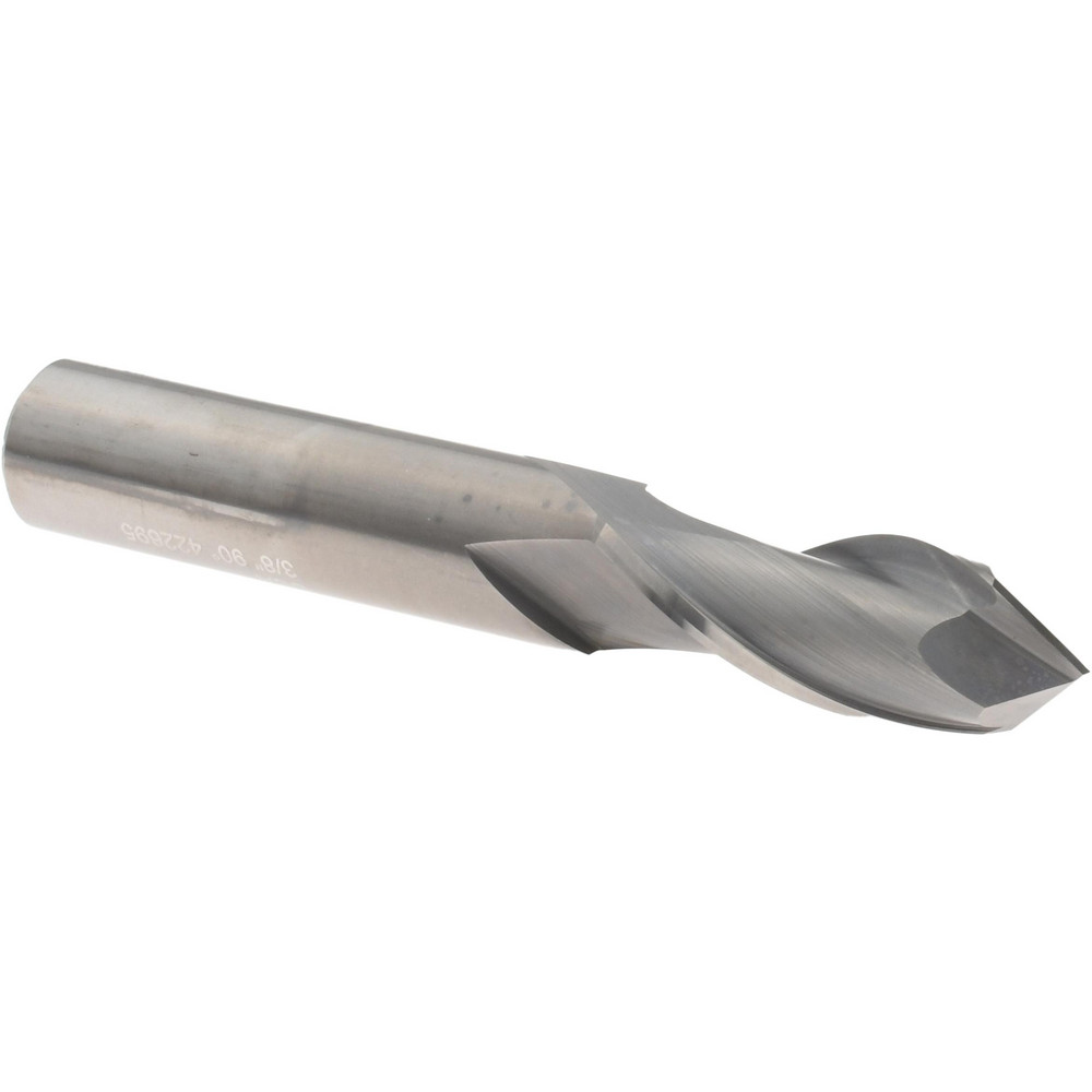 Melin Tool - Drill Mill: 3/8" Dia, 1" LOC, 2 Flutes, 90 ° Point, Solid ...