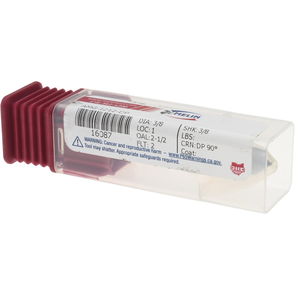 Melin Tool - Drill Mill: 3/8" Dia, 1" LOC, 2 Flutes, 90 ° Point, Solid ...