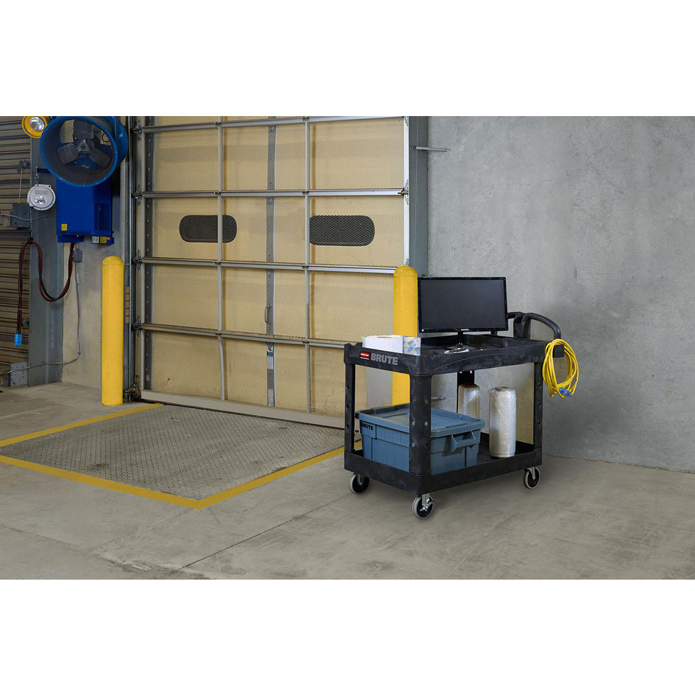 Rubbermaid - Service Utility Cart: 39" Long, 18" Wide, Resin, 500 lb ...