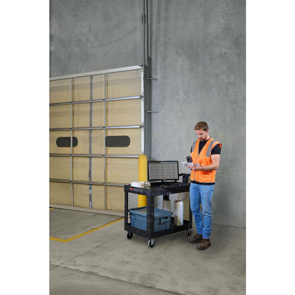 Rubbermaid - Service Utility Cart: 39" Long, 18" Wide, Resin, 500 lb ...