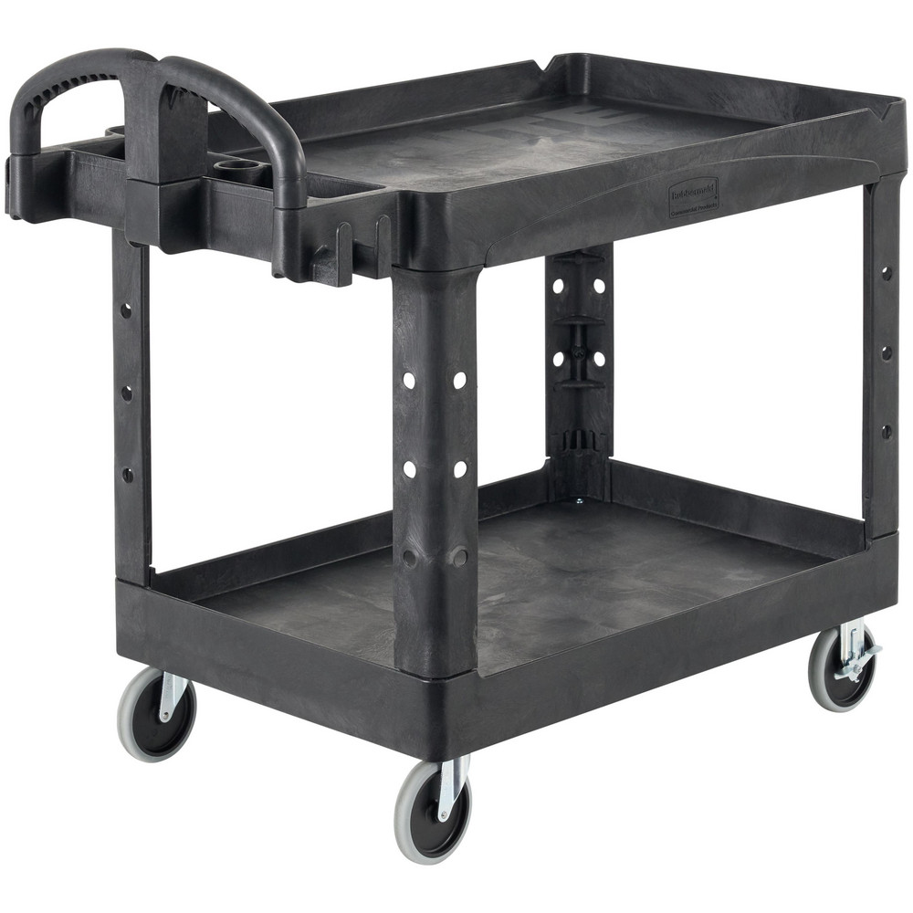 Rubbermaid - Service Utility Cart: 39" Long, 18" Wide, Resin, 500 lb ...