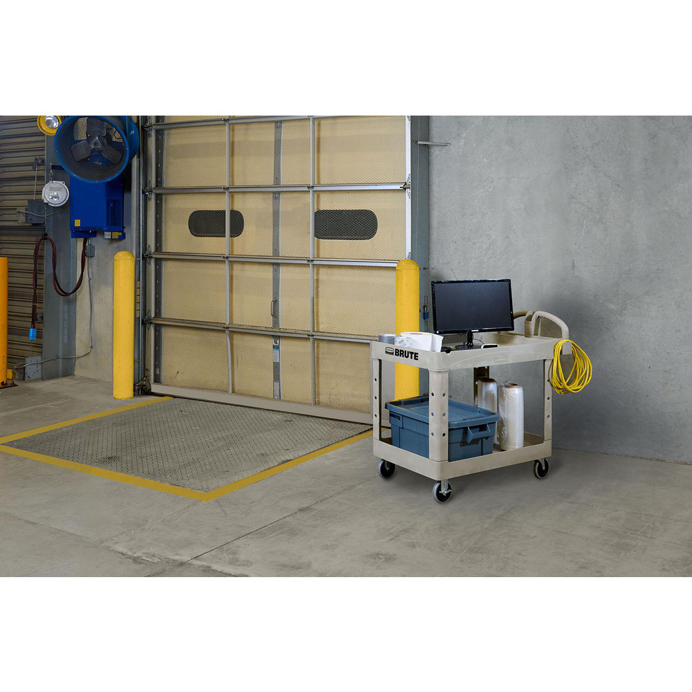 Rubbermaid - Service Utility Cart: 44" Long, 25-1/4" Wide, Resin, 500 ...