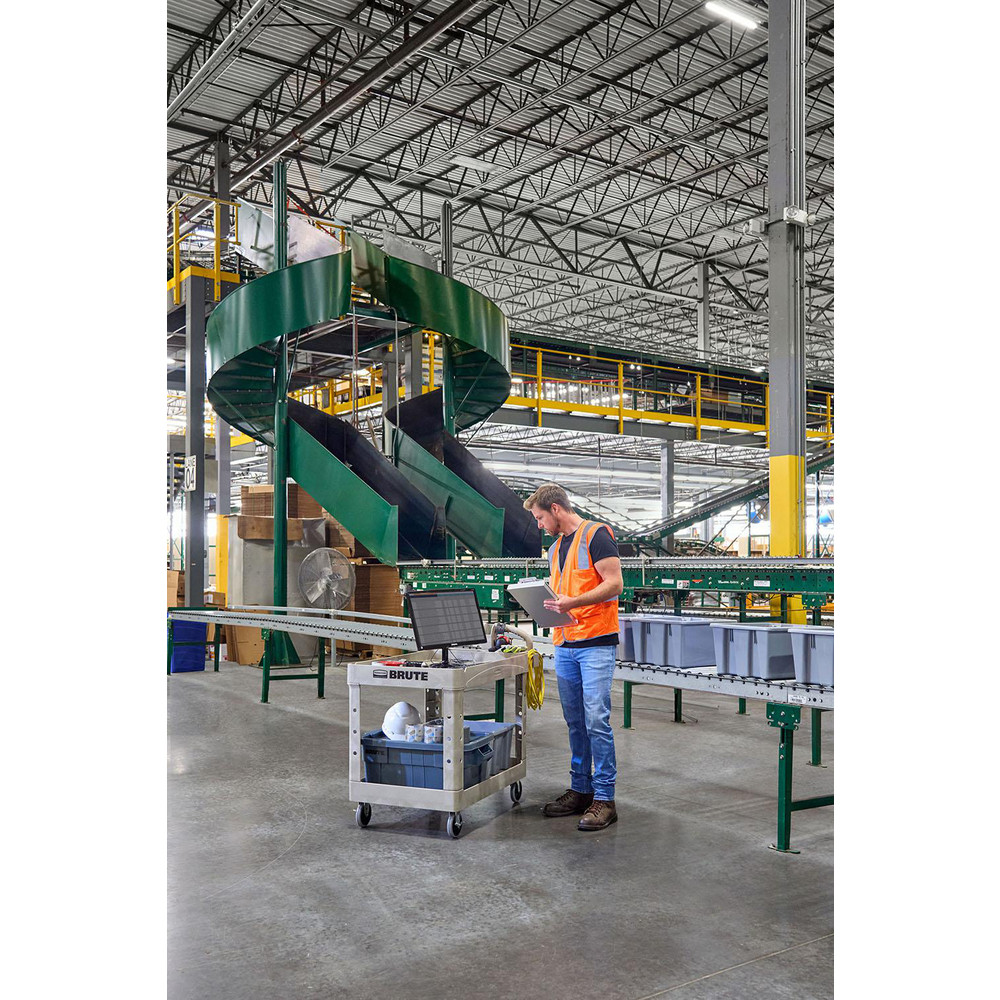 Rubbermaid - Service Utility Cart: 44" Long, 25-1/4" Wide, Resin, 500 ...