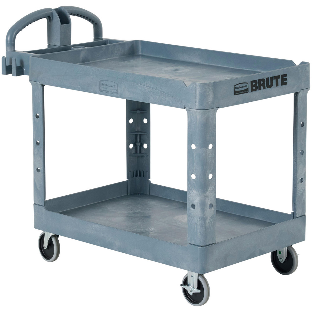 Rubbermaid - Service Utility Cart: 44" Long, 25-1/2" Wide, Resin, 500 ...