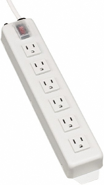 Tripp-Lite - 6 Outlets, 120 VAC15 Amps, 15' Cord, Power Outlet Strip ...