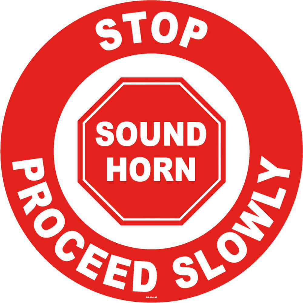 PRO-SAFE - Adhesive Backed Floor Signs: Message Type: Traffic Control ...