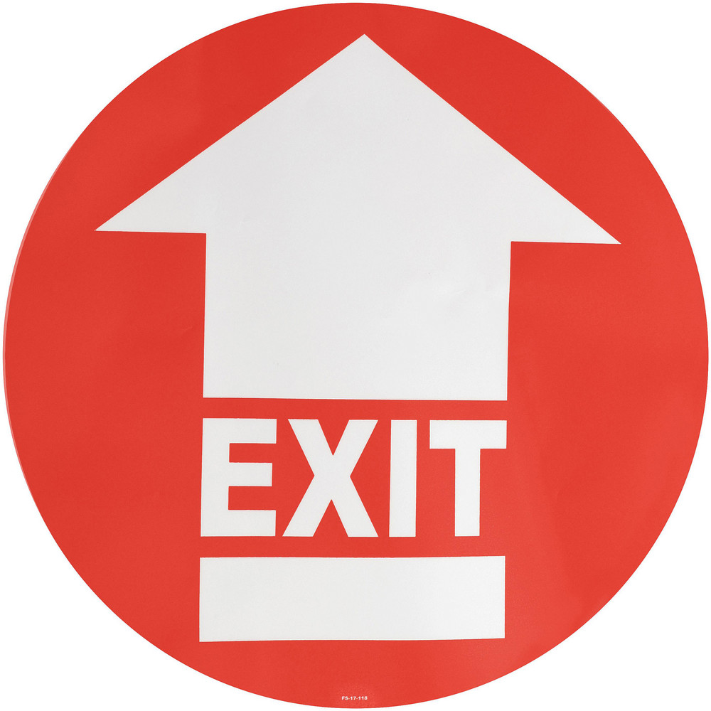 PRO-SAFE - Adhesive Backed Floor Signs: Message Type: Exit, Entrance ...