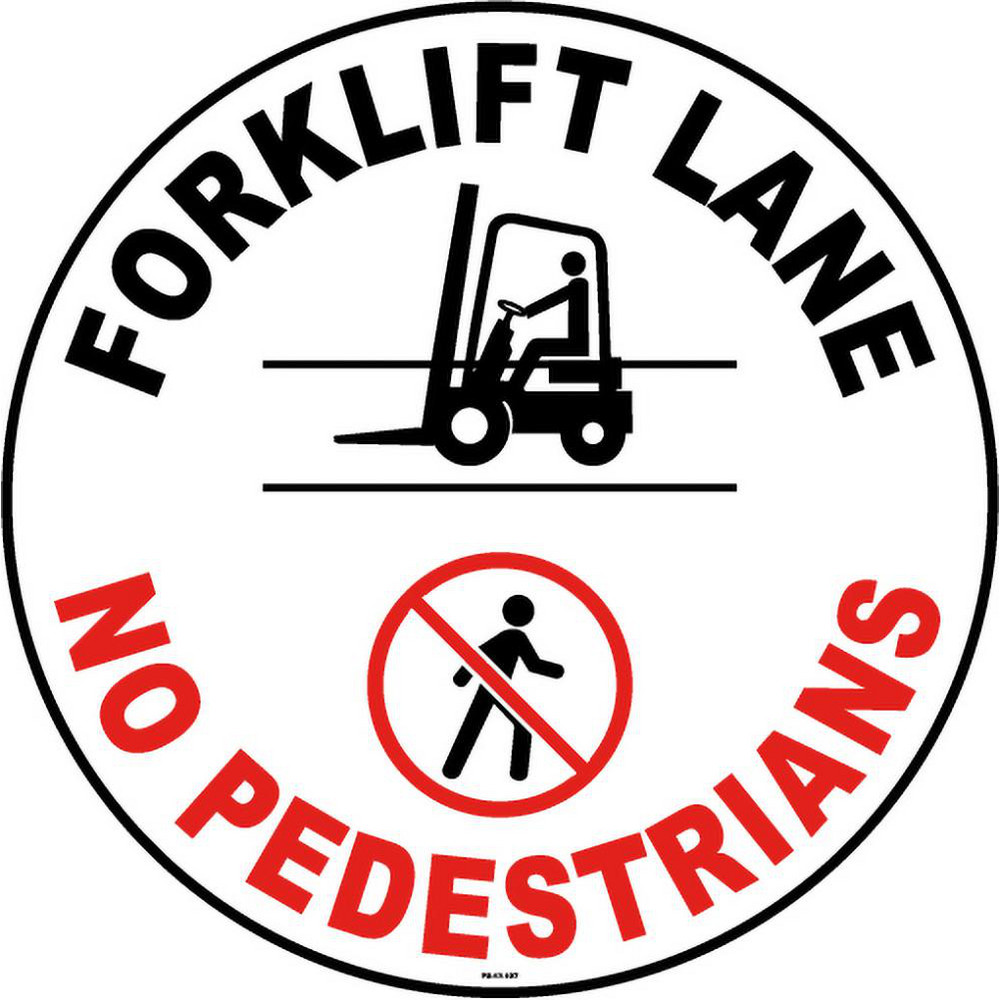 PRO-SAFE - Adhesive Backed Floor Signs: Message Type: Traffic Control ...