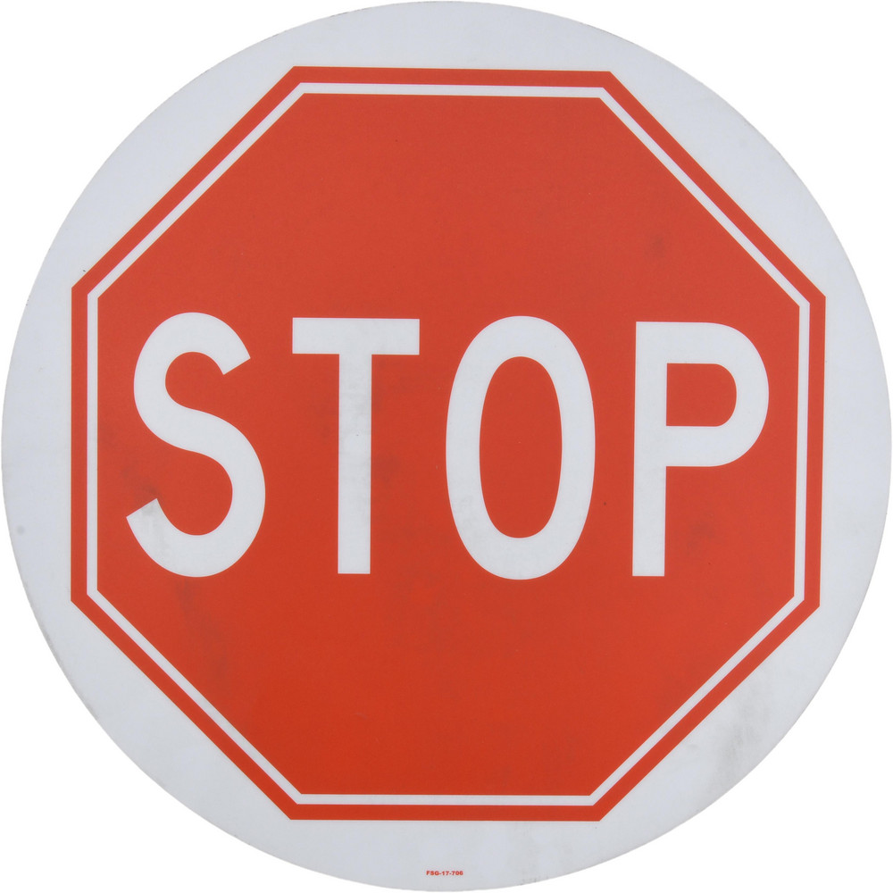 PRO-SAFE - Adhesive Backed Floor Signs: Message Type: Traffic Control ...