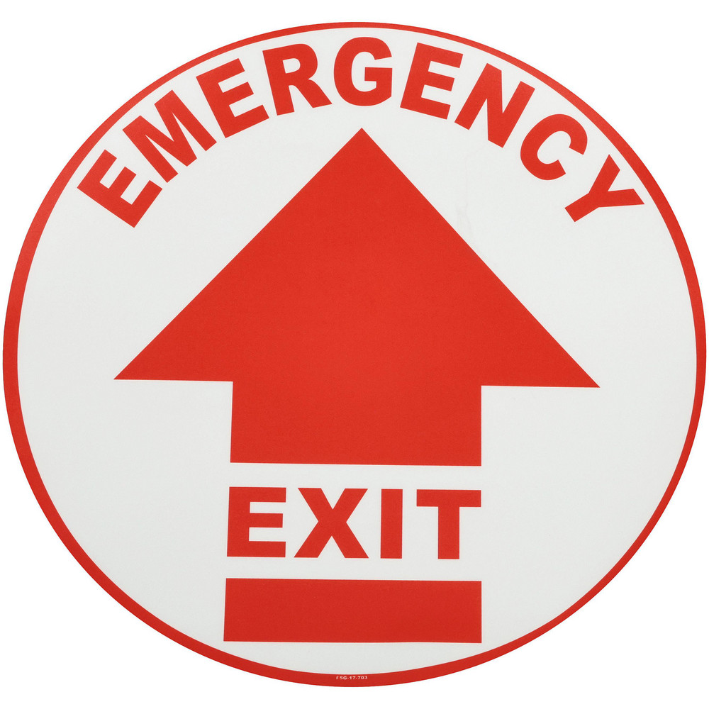 PRO-SAFE - Adhesive Backed Floor Signs: Message Type: Exit, Entrance ...
