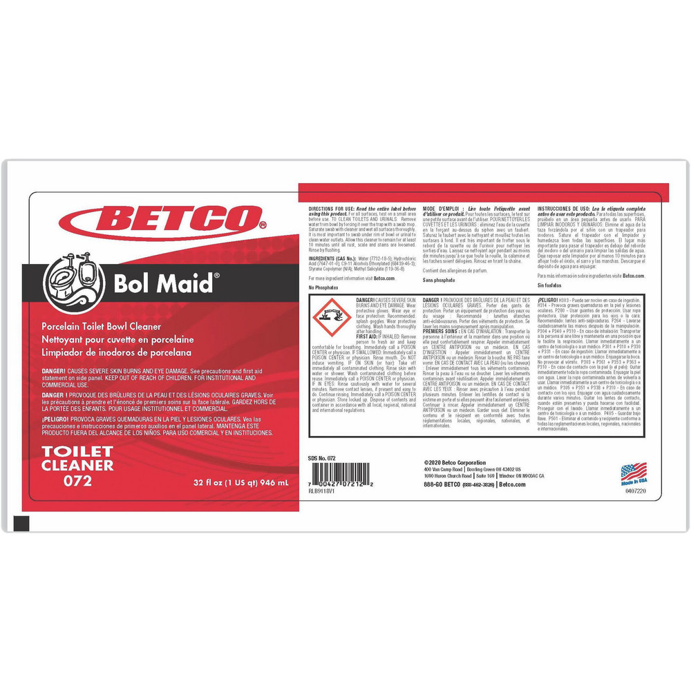 Betco - All-Purpose Degreaser: 32 oz, Bottle | MSC Direct