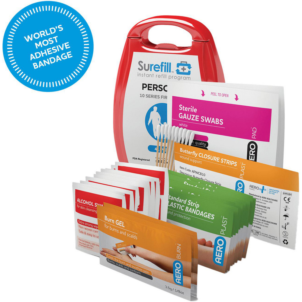 Surefill - 26 Pc Personal First Aid Kit for 1: Portable & Wall, OSHA ...