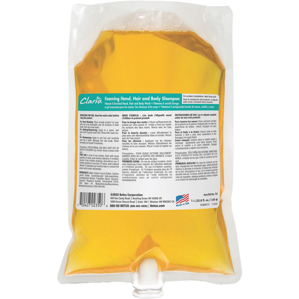 Betco - Hand Cleaners & Soaps: Hand Cleaner, Fresh, Bag, 1000 mL | MSC ...