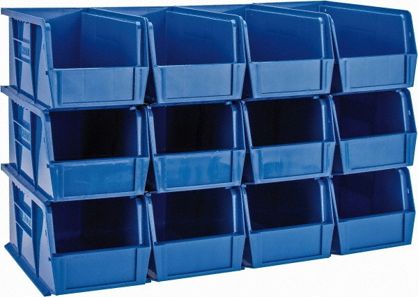 Quantum Storage - Plastic Hopper Stacking Bin: Blue | MSC Direct