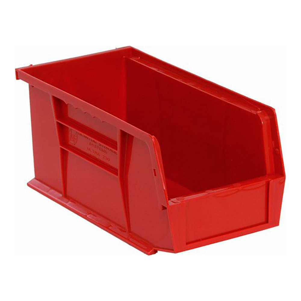 Quantum Storage - Plastic Hopper Stacking Bin: Red | MSC Direct