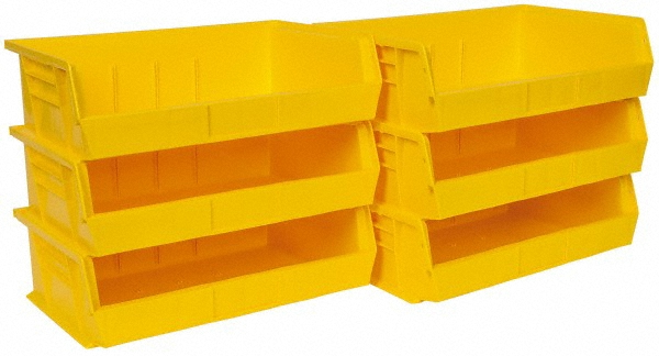Quantum Storage - Plastic Hopper Stacking Bin: Yellow | MSC Direct