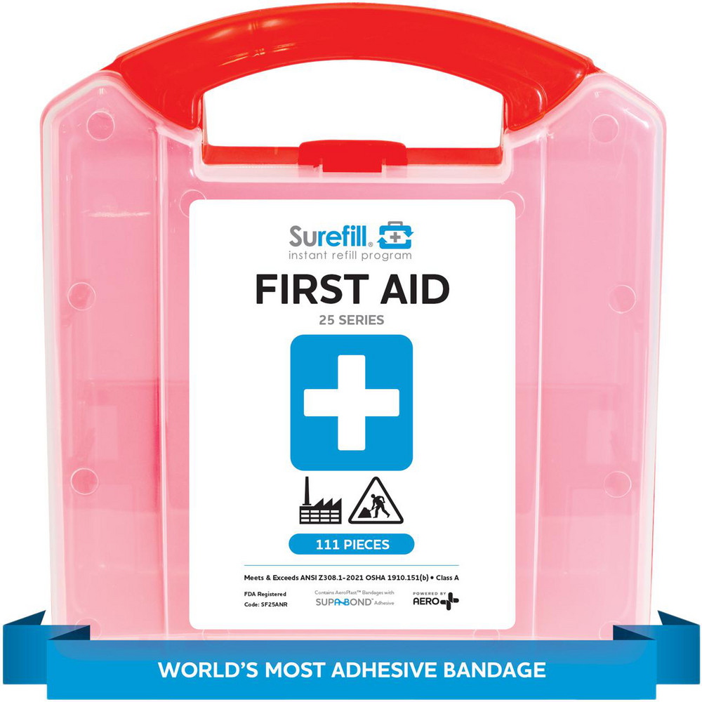 Surefill - 111 Pc Industrial First Aid Kit for 25: Portable & Wall ...
