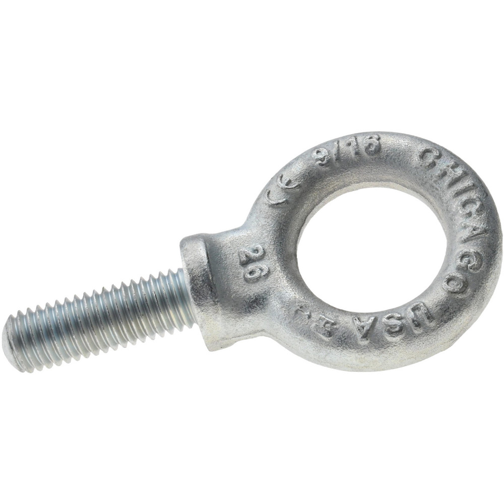 Gibraltar - Fixed Lifting Eye Bolt: With Shoulder, 3,200 lb Capacity, 9 ...
