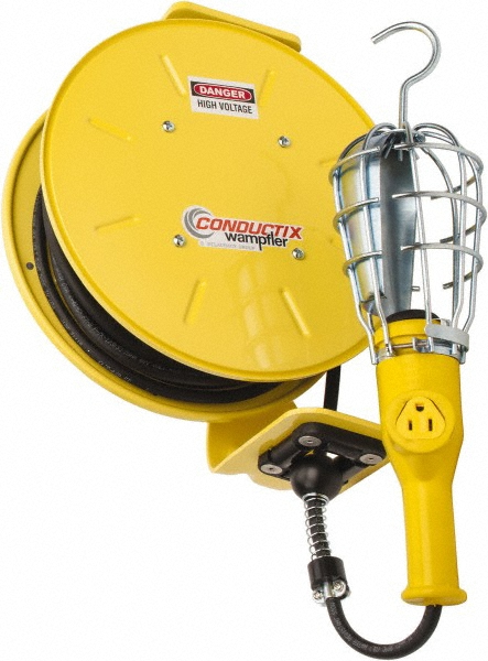 Conductix - Cord & Cable Reel: 16 AWG, 50' Long, Incandescent Hand Lamp ...