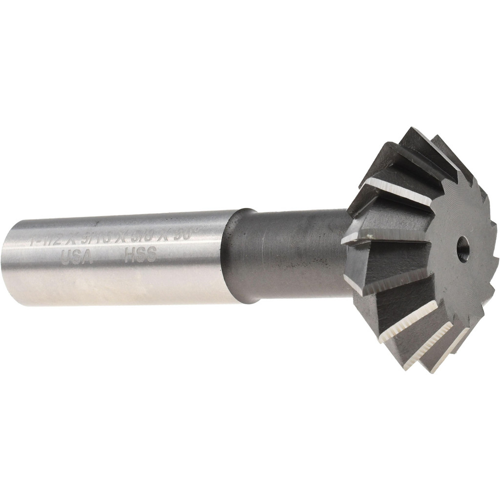 Value Collection - Double Angle Milling Cutter: 90 °, 1-1/2" Cut Dia, 9 ...