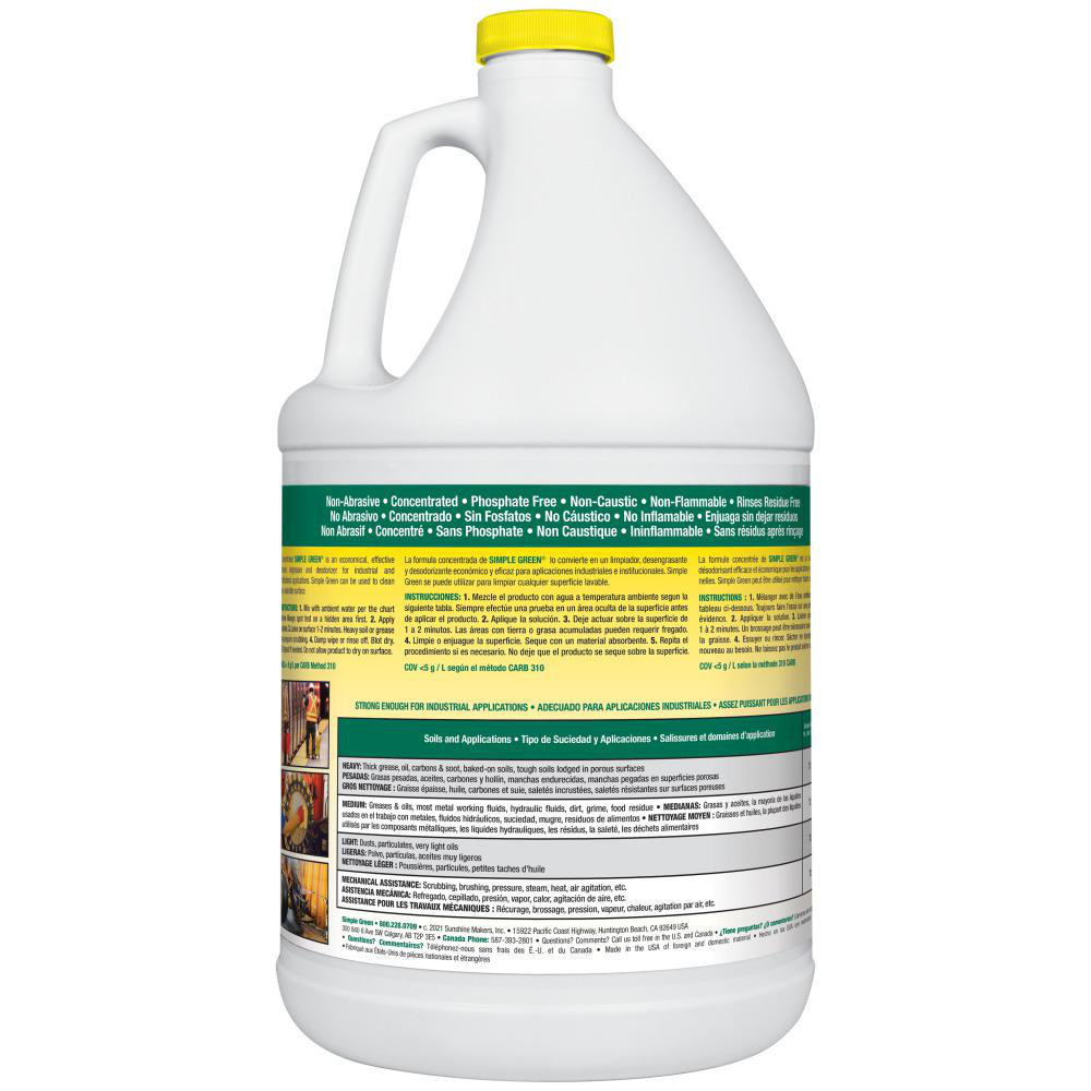 Simple Green® - Industrial Cleaner & Degreaser Lemon Scent, 1 gal ...