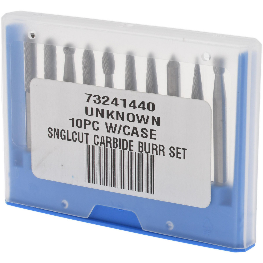 Made in USA - 10 Pc Single Cut Burr Set | MSC Direct