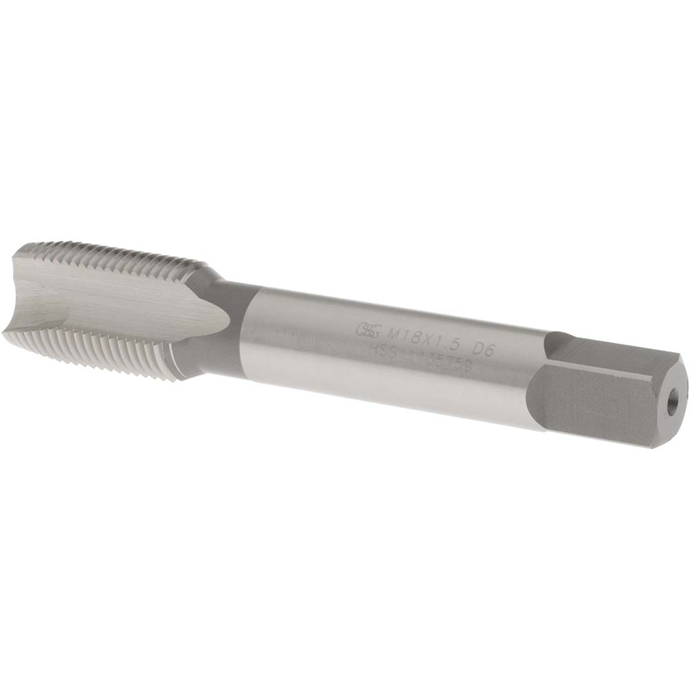 OSG - Spiral Point Tap: M18x1.5 Metric Fine, 3 Flutes, Plug Chamfer ...