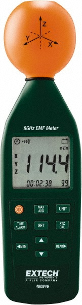 Extech - 8 Ghz Max, LCD Display, RF and EMF Meter | MSC Direct