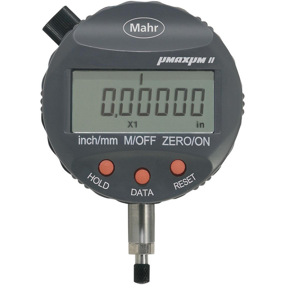 Mahr - LCD Electronic Drop Indicator: 1.00 mm Max, Flat Back | MSC Direct