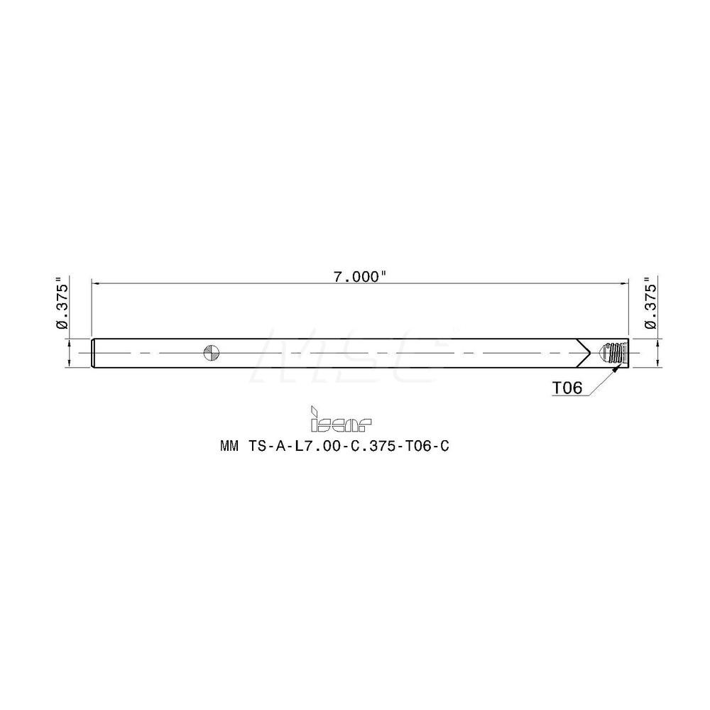 Iscar - Replaceable Tip Milling Shank: Series Multimaster, 3/8" 90 ...