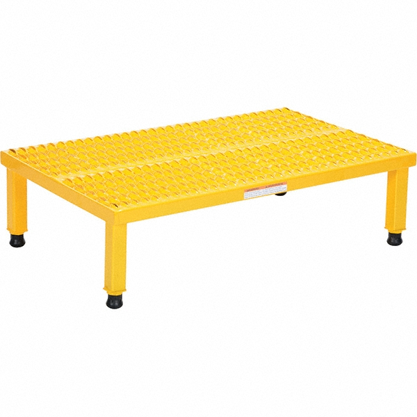 Vestil - Step Stand Stool: 9" OAH, 24" OAW, 1 Step, Steel, Yellow | MSC ...