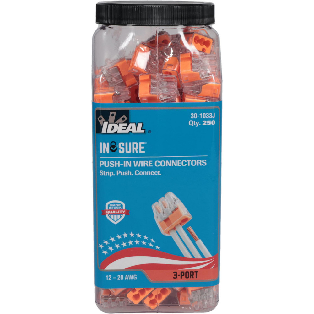 Ideal - 3 Port, 18 to 12 AWG Compatible, Push-In Wire Connector | MSC ...